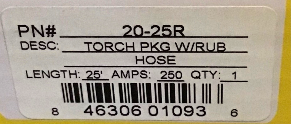 New 20-25R TIG TORCH KIT “PROFAX TIG MASTER" WATER-COOLED 250AMP 25 ...