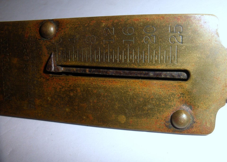 Vintage, Brass, Chatillon's Balance No. 2, Hanging Scale, 25 LB., Pat ...