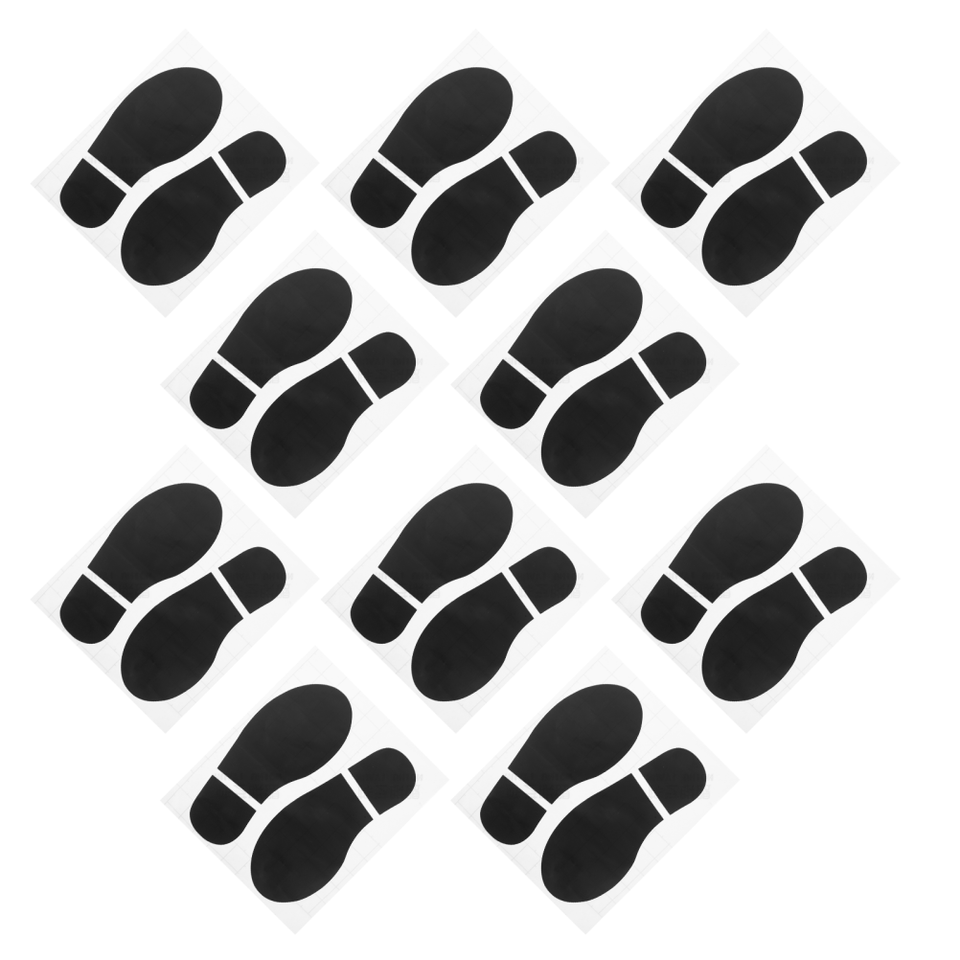 10 Pairs Creative Shoe Decoration Stickers Foot Print Decals for Floor ...