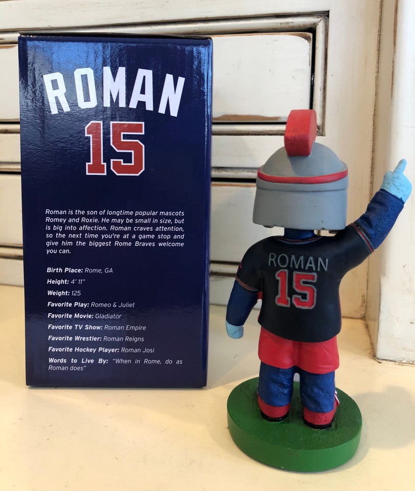 Roman 2022 Rome Braves Mascot Bobblehead SGA ~ Son of Romey and Roxie ...