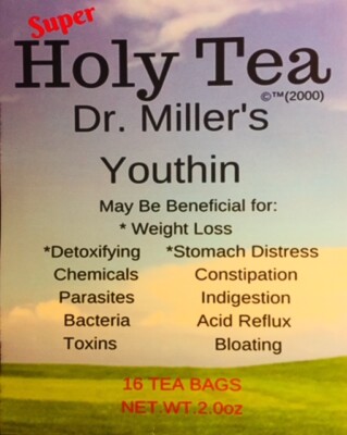 Dr Millers YouTHIN™ SUPER HOLY TEA - Two Month Supply (16 bags) HUGE ...