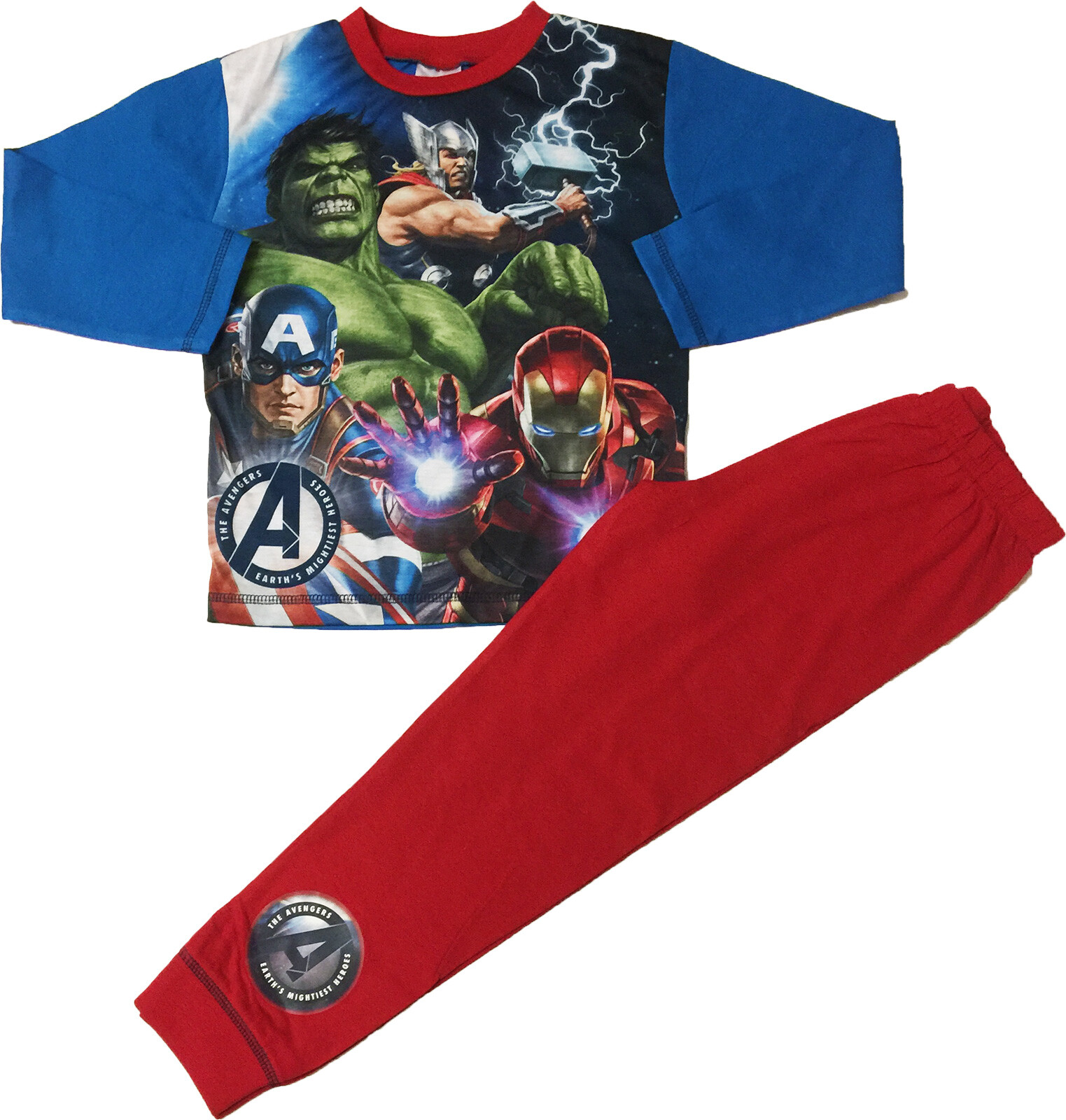 Boys Marvel Pyjamas Hulk Avengers Batman Spider-Man Superhero Sleepwear ...