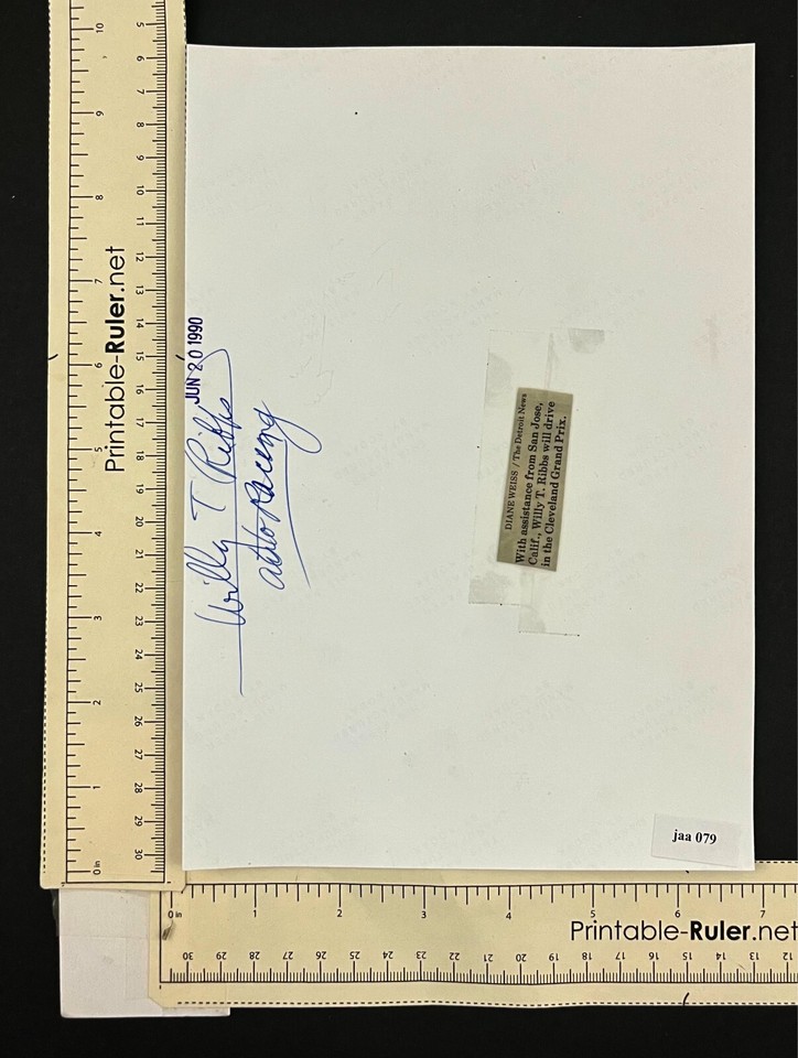 1990 Willy T Ribbs Cleveland Grand Prix Auto Racing Drink OH VTG Press ...