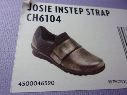 NIB Aravon Josie Instep Strap CH6104 Metallic/Black Slip On Shoes 8.5 ...