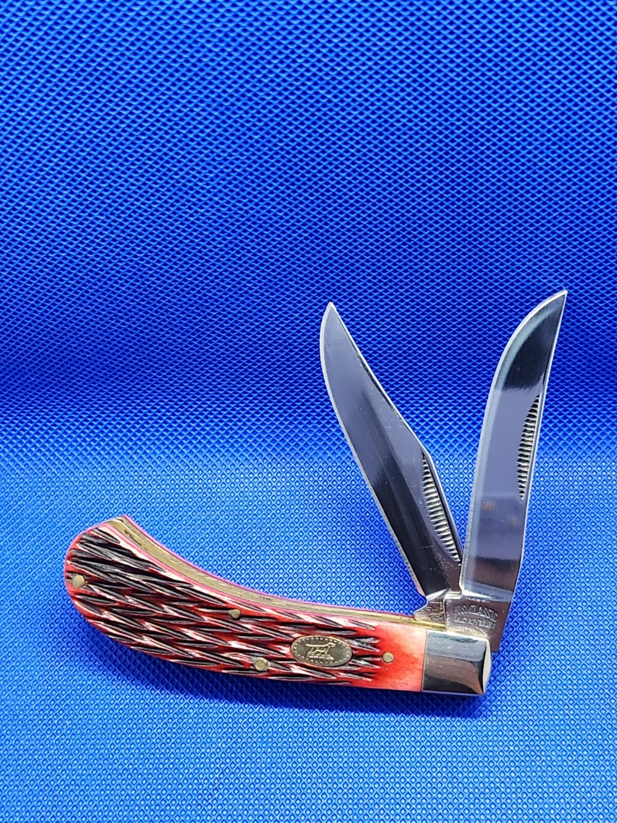 2007 US Classic Red Pick Bone Saddlehorn Pocket Knife NIB JW | eBay