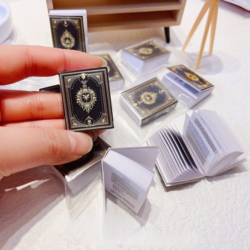 4PC Dollhouse Miniature Classic Books Turnable Pages W/ Text Accessory ...