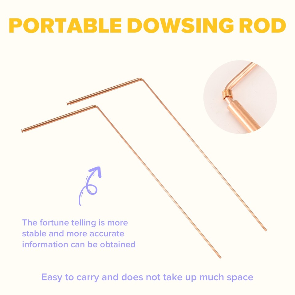 2Pcs Copper Dowsing Rods Spiritual Divining Rods Flexible Copper ...