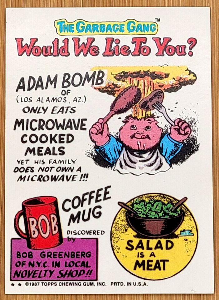 1987 TOPPS GARBAGE PAIL KIDS STICKY RICKY 364A WHITE DOT ERROR IN NAME ...