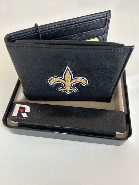 New Orleans Saints NFL Embroidered Leather Bi-fold Wallet | eBay