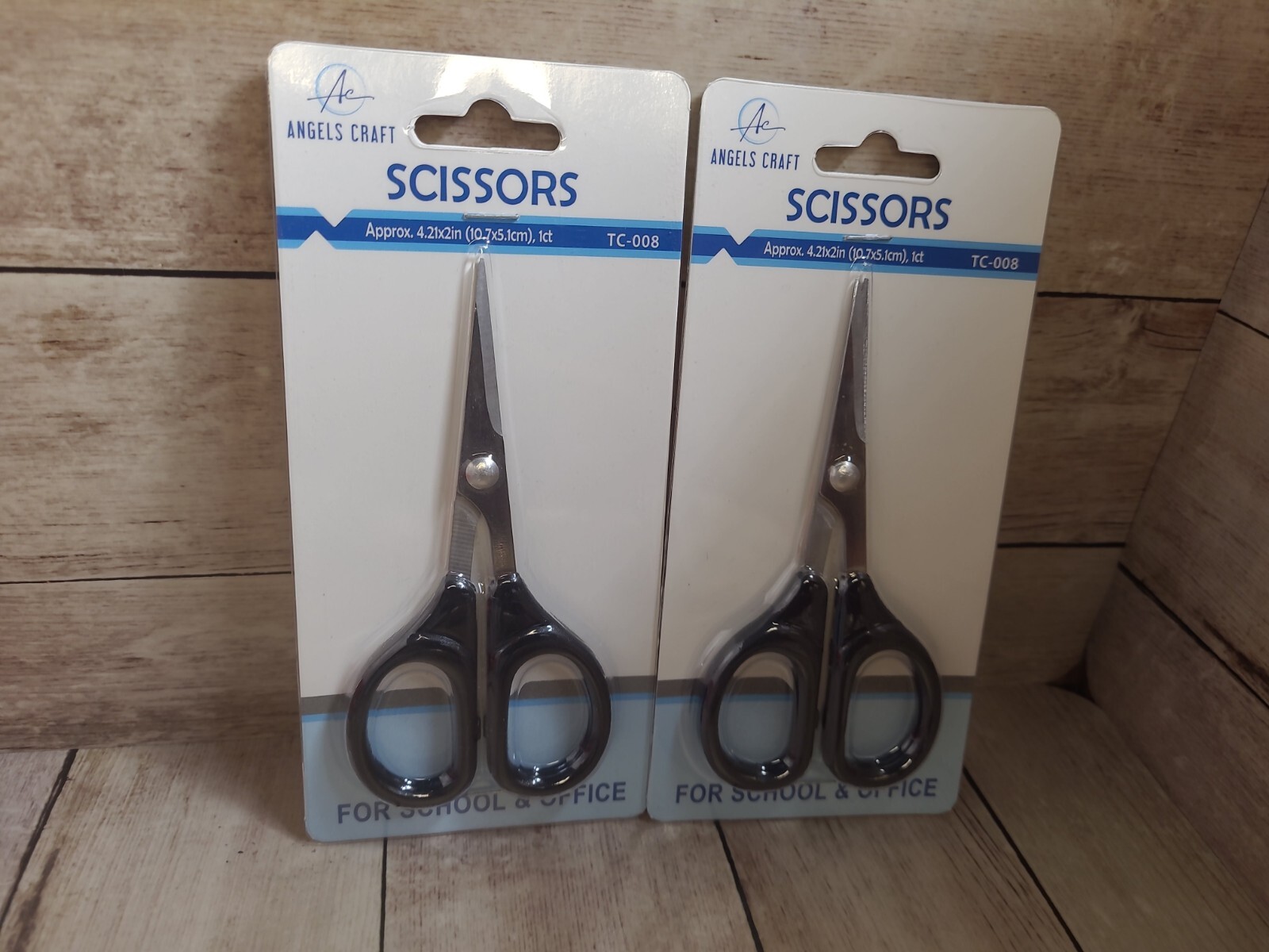 Angel Craft 2 Pcs Scissors TC-008 for school & office 4.21x2in(10.7x5 ...