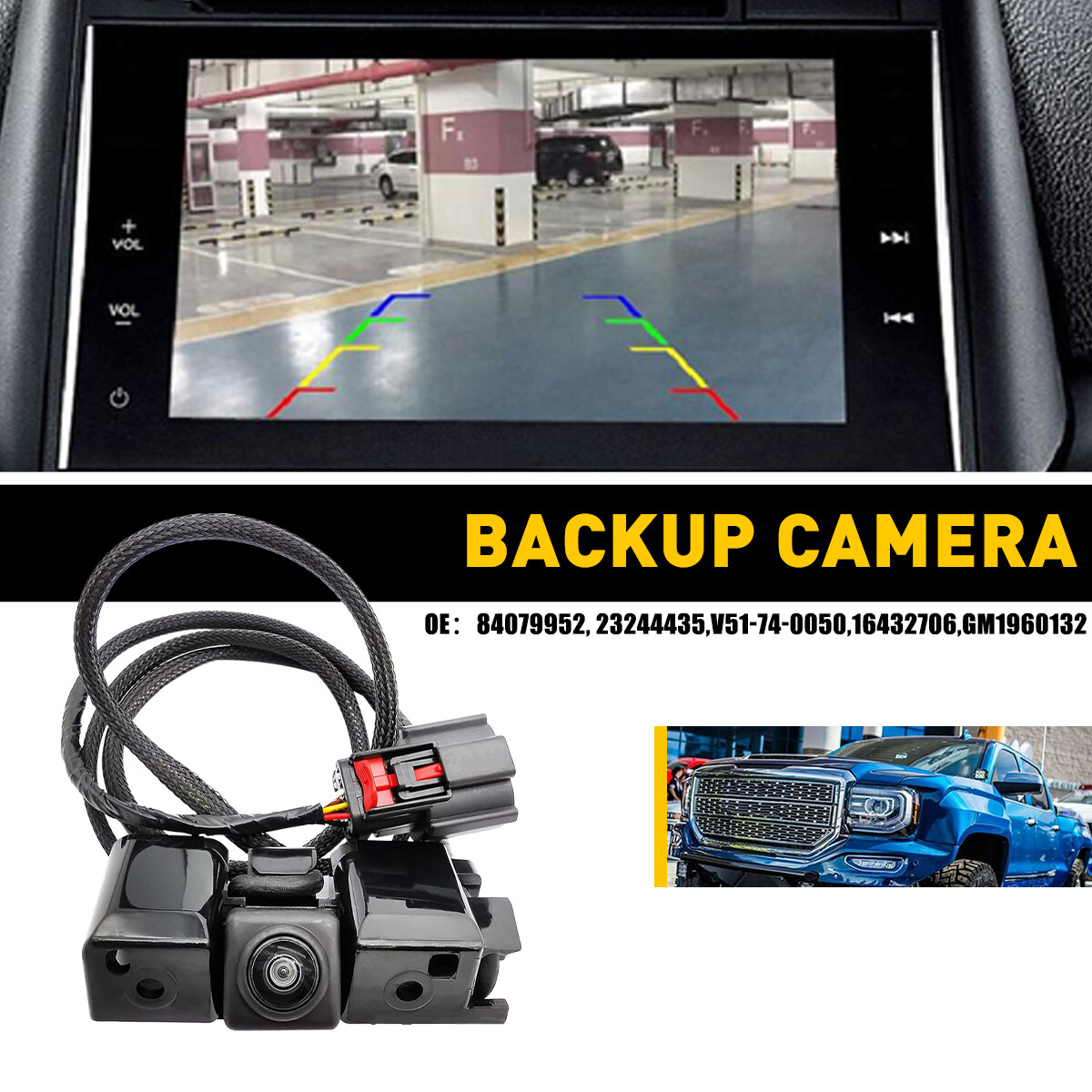 Rear View Backup Camera For 16-19 Chevy Silverado GMC Sierra 1500 ...