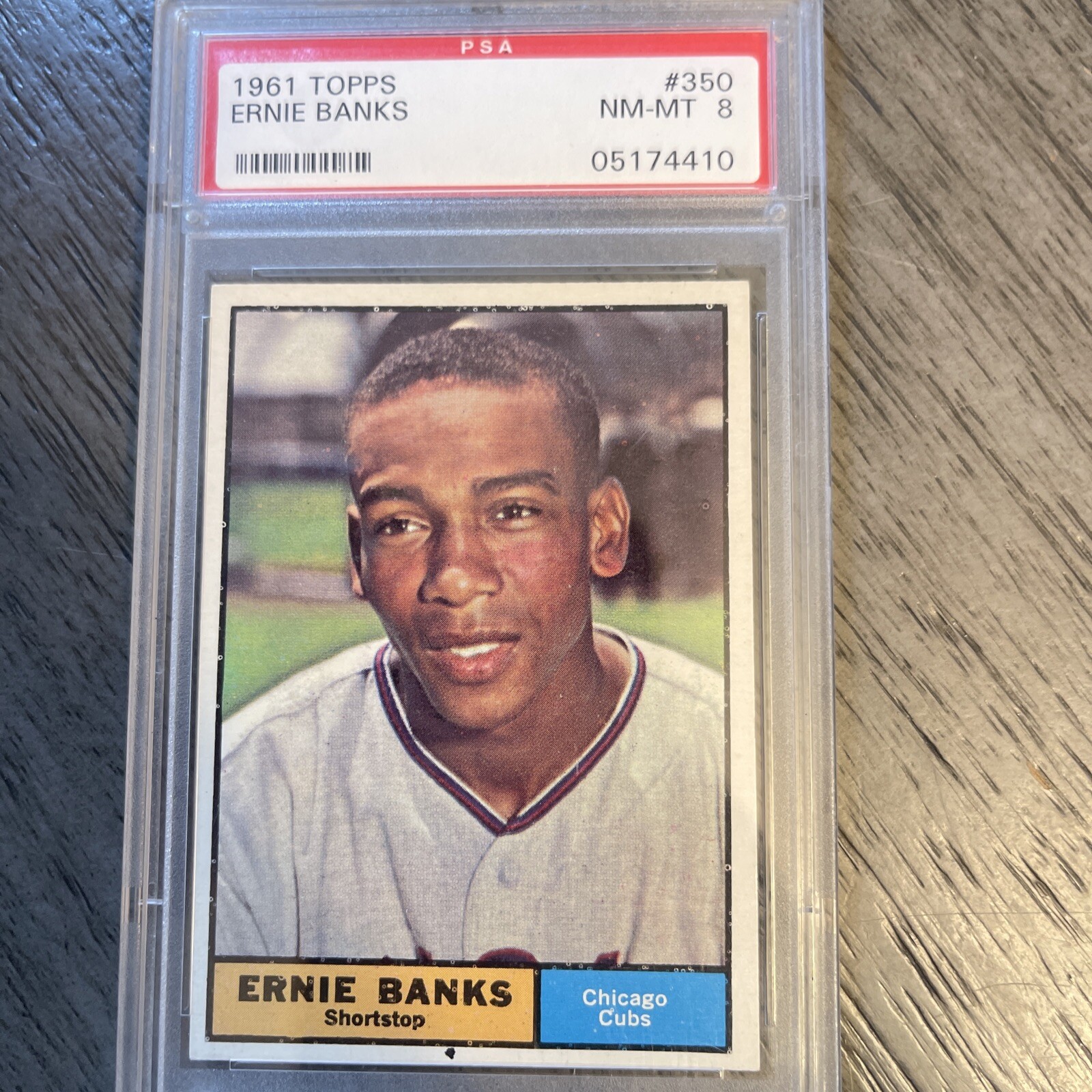 1961 Topps #350 Ernie Banks Chicago Cubs HOF PSA 8 NM-MT | eBay