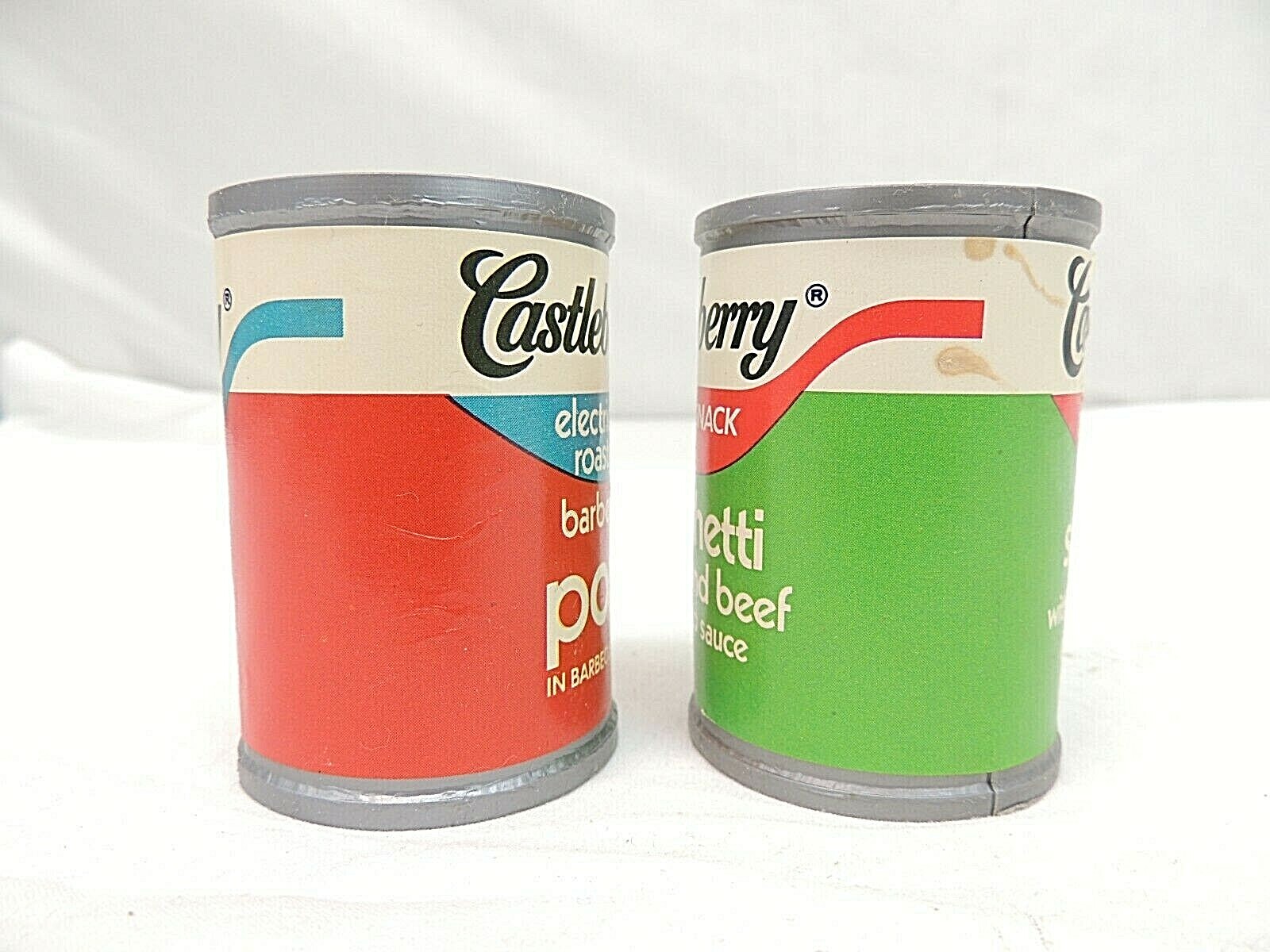 VINTAGE CASTLEBERRY SPAGHETTI AND BARBECUE PORK, TOY CANNED FOODS | eBay