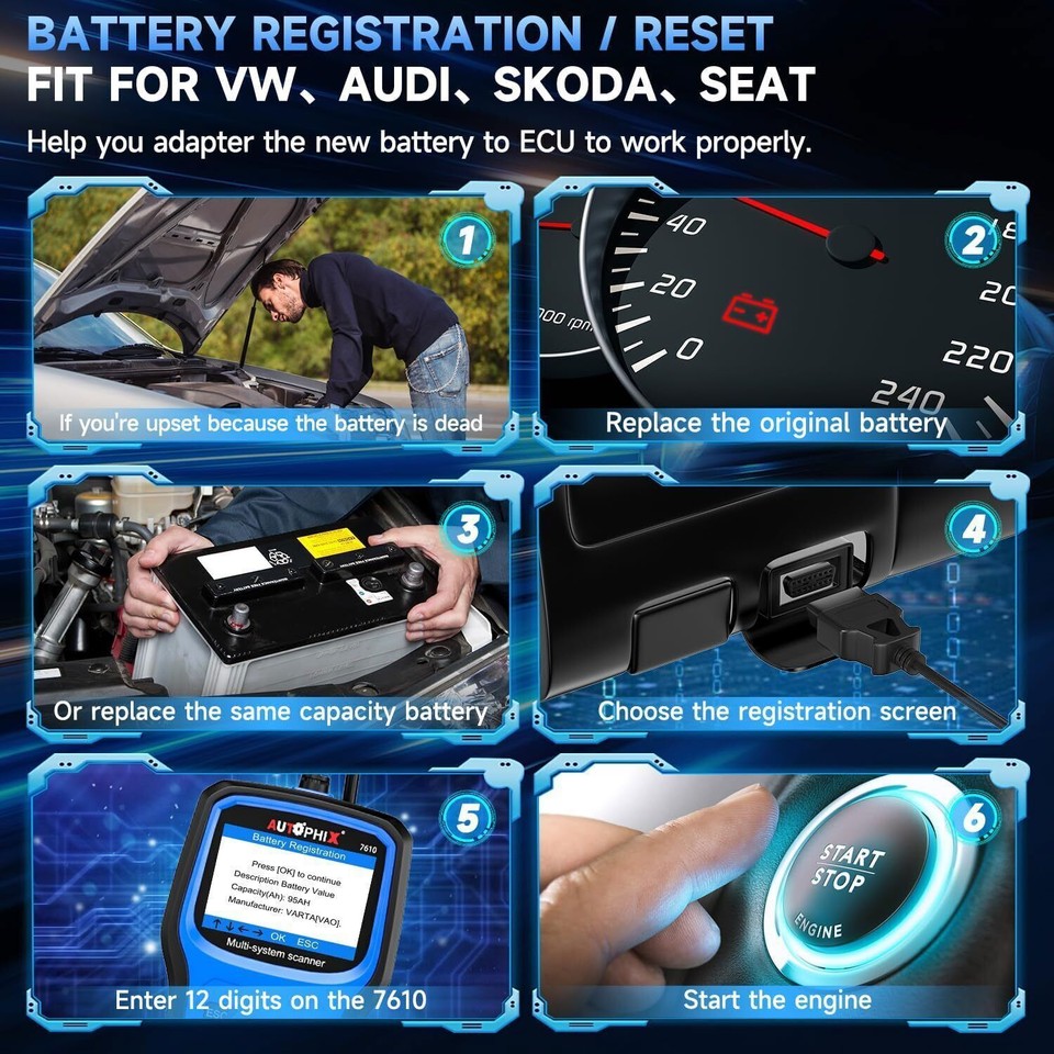 AUTOPHIX 7610 OBD2 Diagnostic Scanner Fit with VAG VW Audi Code Reader ...
