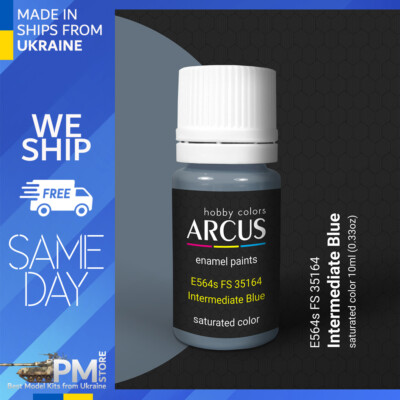 Arcus 564 Enamel paint USAF FS 35164 Intermediate Blue Saturated color ...