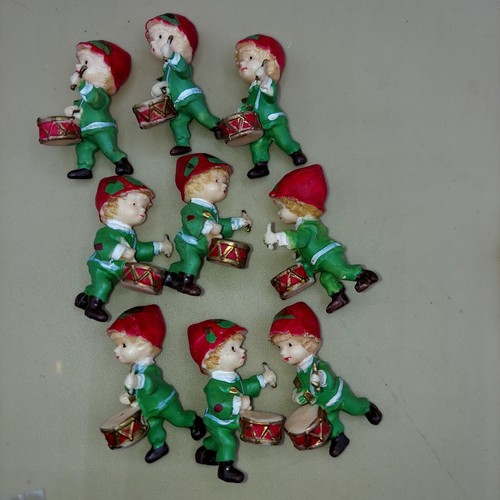 Lot of 9 Zayre Christmas Craft Little Drummer Boys Figures cake topper ...