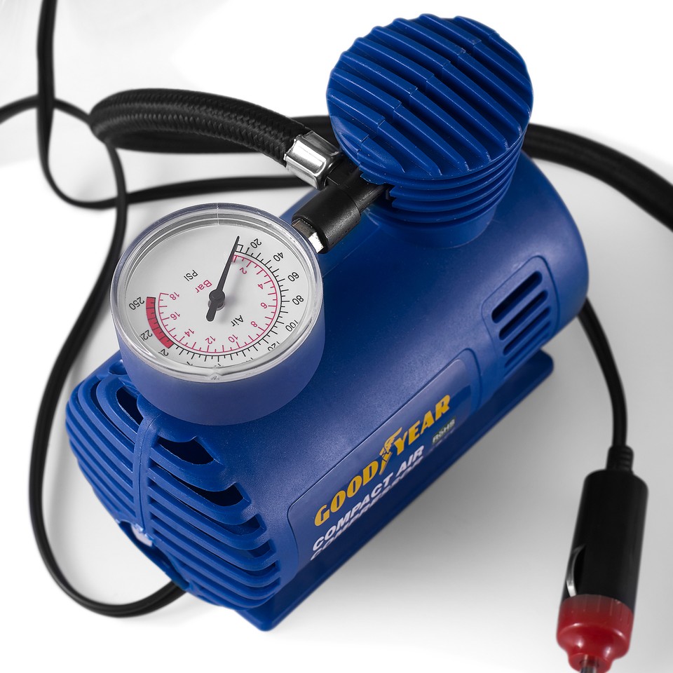 Goodyear Car Tyre Air Compressor Pump Bike Cycle Compact 3m Cord 12V ...