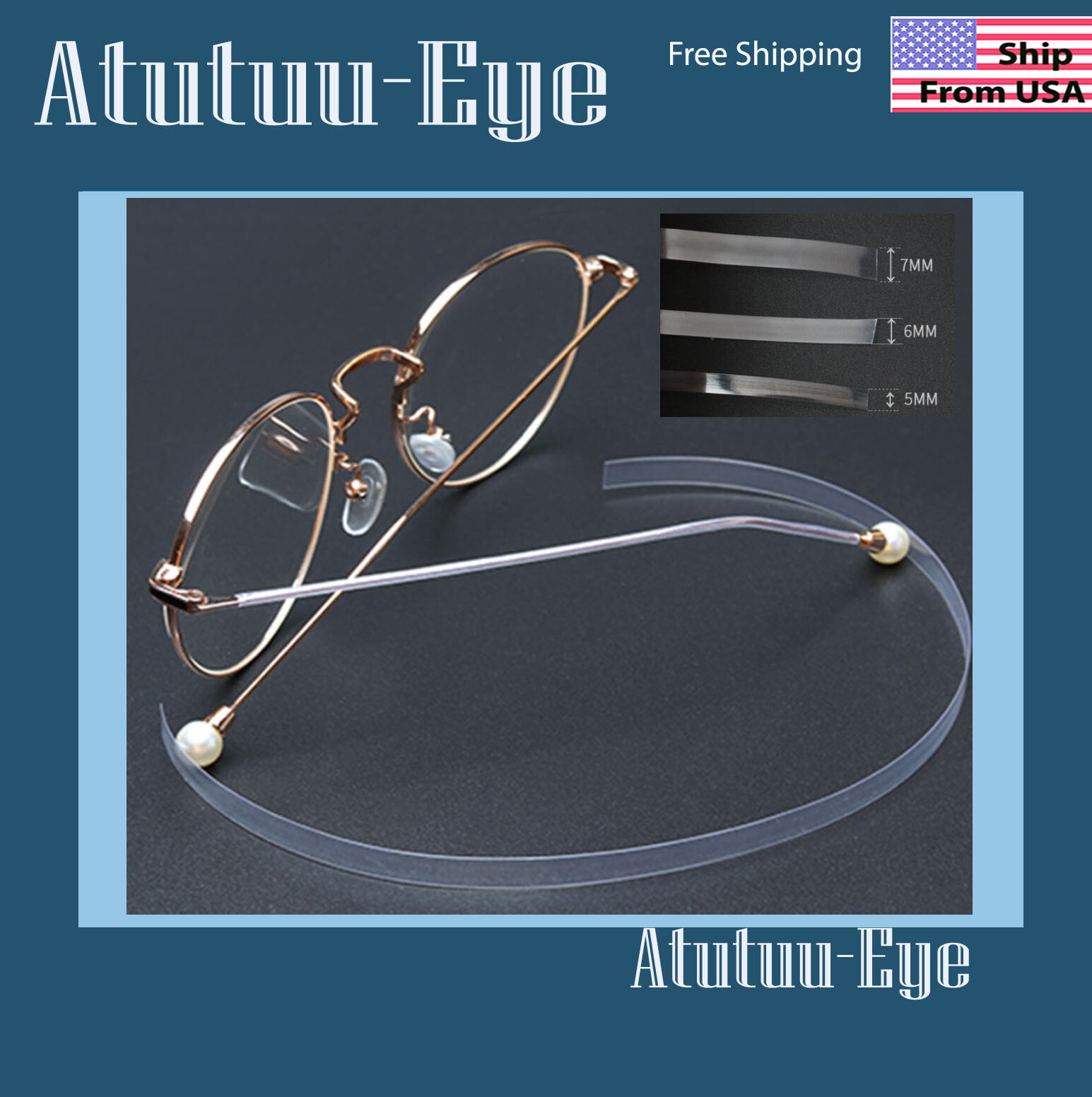 Anti Slip Eyeglasses Front Temple Tips Heat Shrinkage Tubes Sleeve – La ...