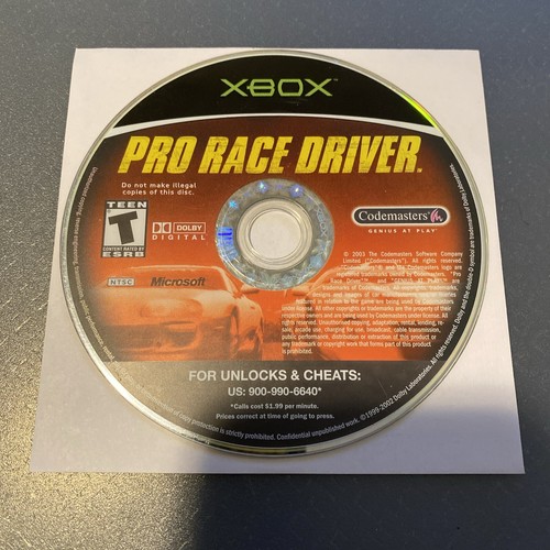 Pro Race Driver DISC ONLY (Microsoft Xbox, 2003) | eBay