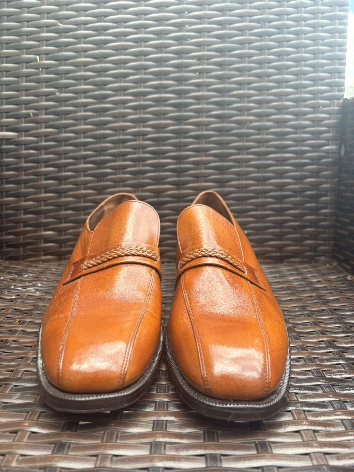 Vintage Florsheim Collection Dress Shoes Men 10.5A Br… - Gem