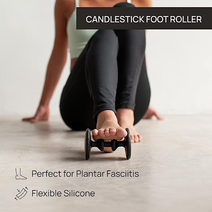 Plantar Fasciitis Kit Yoga Strap Stretch Massage Ball Foot Roller Pain ...