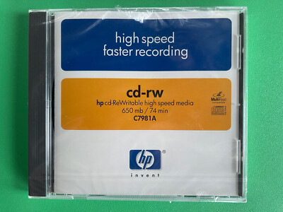 HP CD-RW C7981A 650MB 74min Cd-ReWritable High Speed Media Faster ...