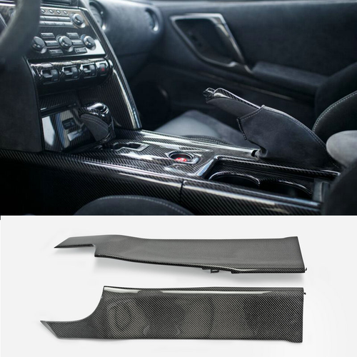 For 09-12 R35 Carbon Fiber Front Shifter Console Cover Set (Stick On ...