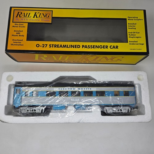 MTH RAIL KING O GAUGE #30-6112B EMD ELECTRO-MOTIVE STREAMLINED BAGGAGE ...