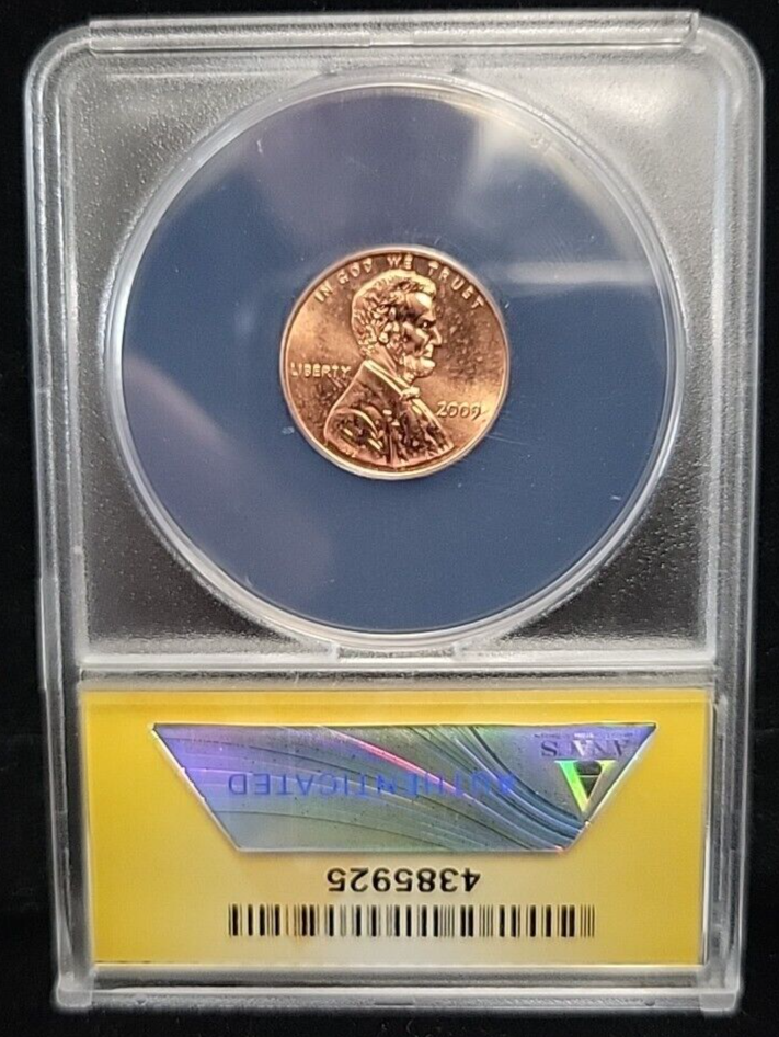 2009 Lincoln Cent Penny "Missing Window Detail" ANACS MS65 Overpolished ...