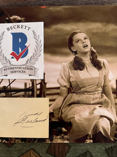 1939 ERA YOUNG JUDY GARLAND BECKETT SIGNED QO AUTOGRAPH WIZARD OF OZ ...