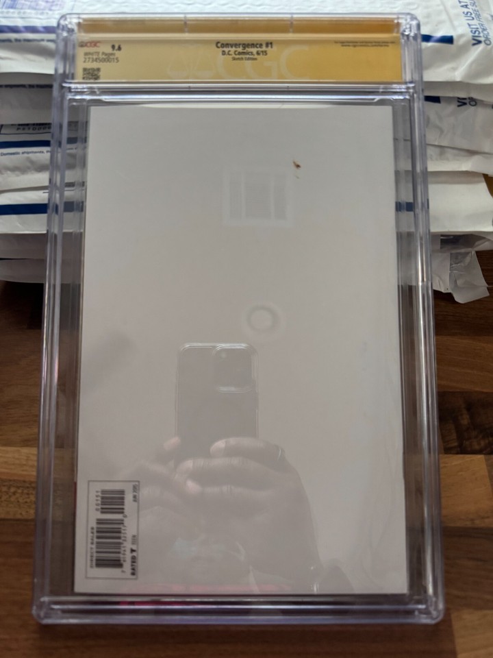Convergence #1 CGC SS 9.6 Stray Dogs Homage ORGINAL ART OA Blank Sketch ...