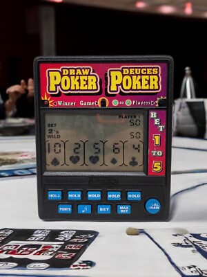 Vintage Radica Draw Poker And Deuces Poker Handheld Electronic Game ...