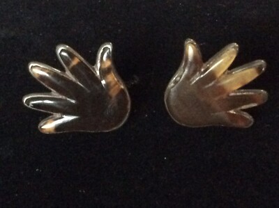 Vintage Spratling Faux Tortoise Shell & Sterling Cufflinks Taxco Mexcio ...
