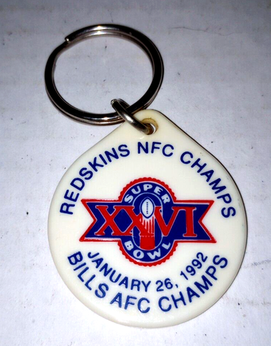 Super Bowl XXVI Keychain - Washington Redskins vs Buffalo Bills (1992 ...