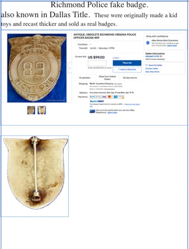 LANGENBACKER's GUIDE OF FAKE POLICE BADGES With Added Known Fakes by ...