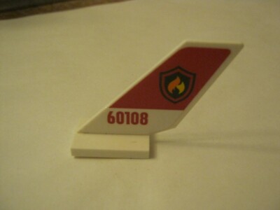 Lego (1) White 2x3x4 Plate With 60108 City Response Tail Fin, 6239 (028 ...