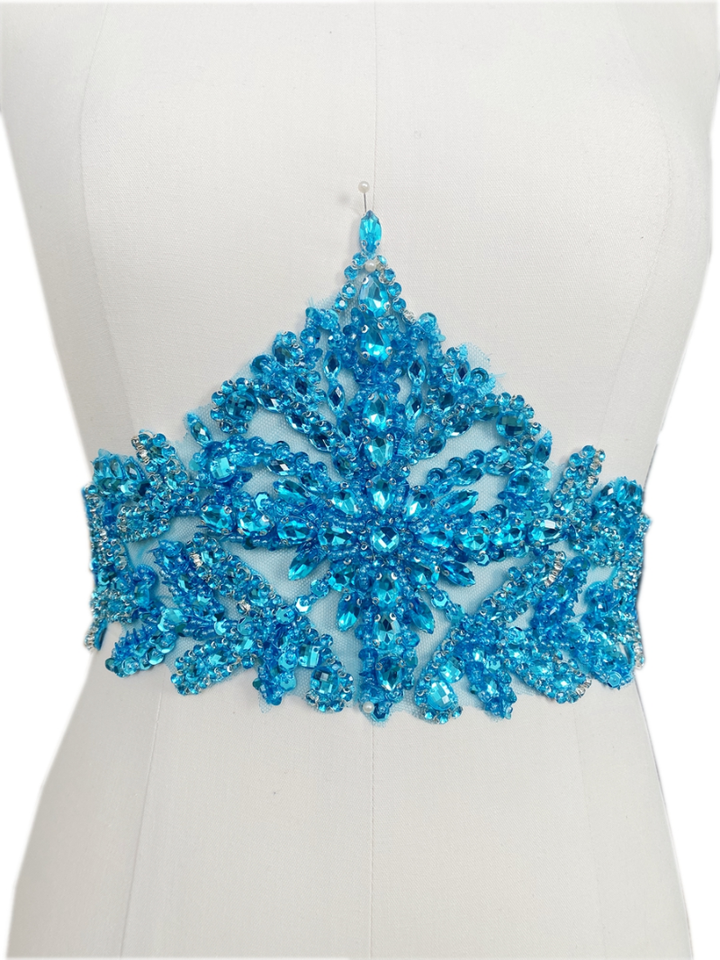 Rhinestone Applique Crystal Motif Shiny Bead for Wedding Fancy Dress ...