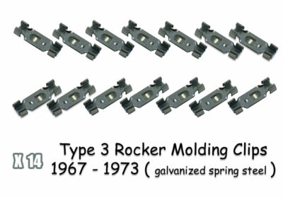 VW TYPE 3 1967-1973 LOWER ROCKER MOLDING CLIPS NOTCHBACK SQUAREBACK ...