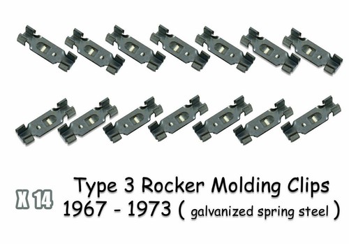 VW TYPE 3 1967-1973 LOWER ROCKER MOLDING CLIPS NOTCHBACK SQUAREBACK ...