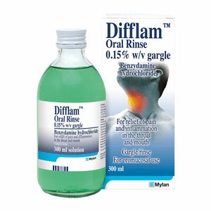 Difflam Sore Throat Mouth Ulcer Oral Pain Relief Treatment Rinse ...
