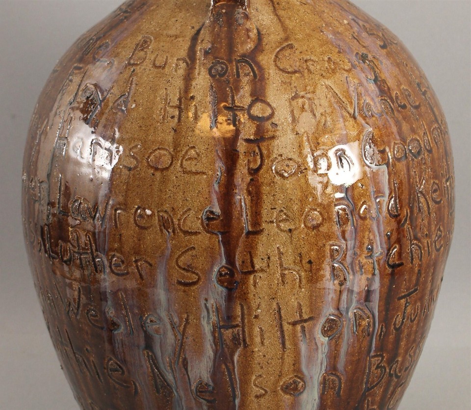 RARE Southern Catawba Valley Pottery Redware Jug Signed 33 Incised ...