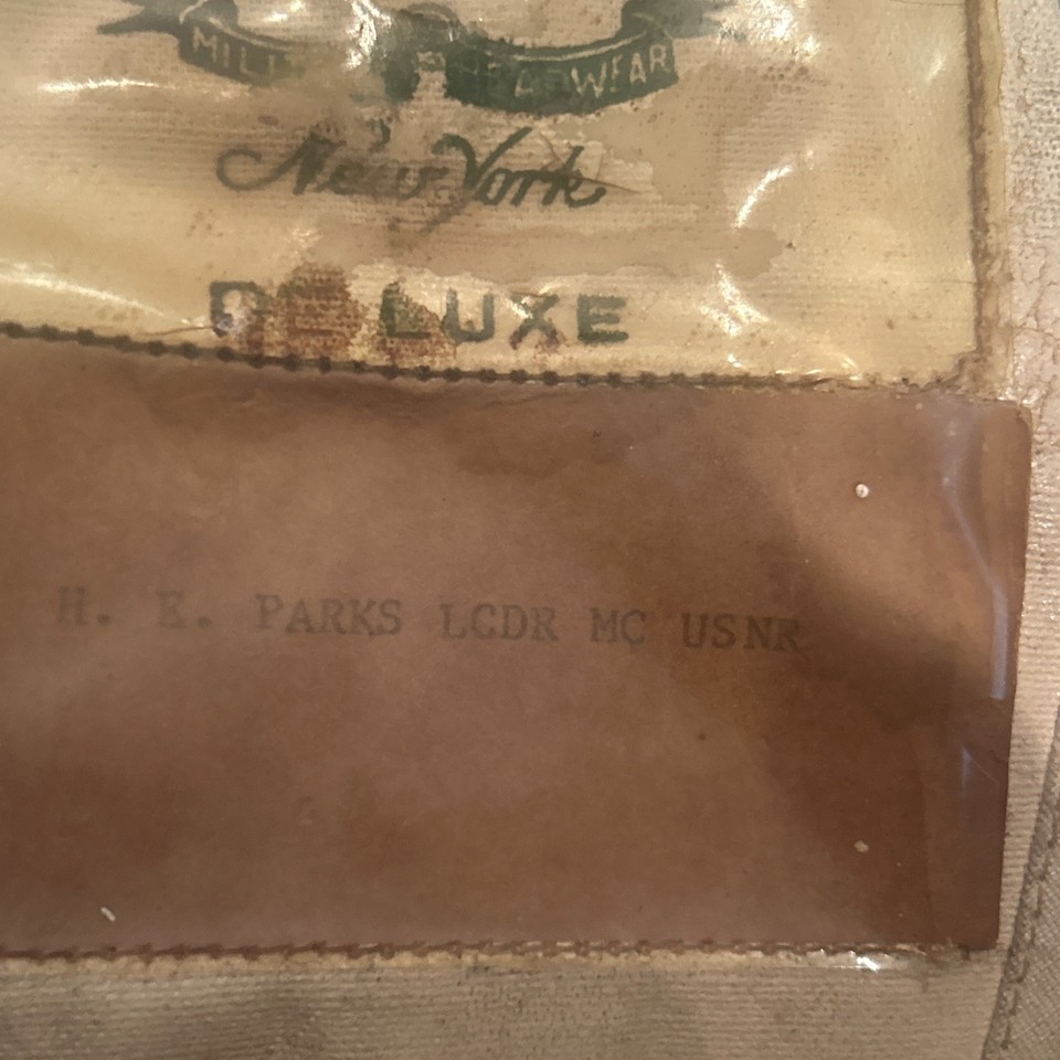 Vintage WWII US NAVY Officer Lieutenant Commander Name In Hat RARE LCDR ...