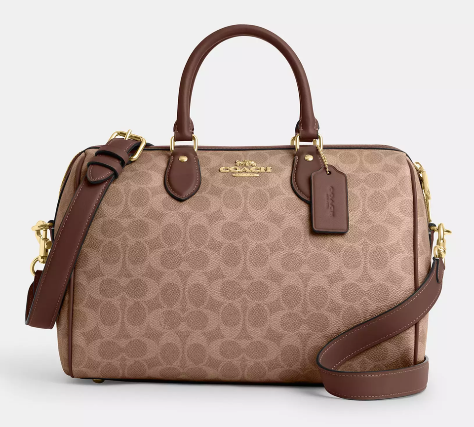 NWT Coach Rowan Large Satchel Bag In Signature Canvas CV960/CV959 | eBay