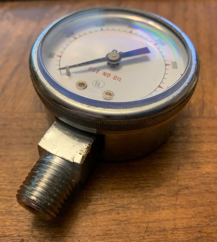 Used U.S.G. 0-4000 PSI High Pressure Oxygen Tank Gauge USG Gauges BU ...