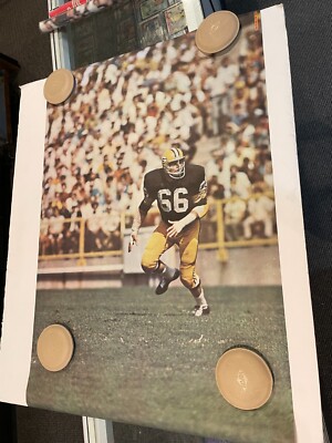 1969 SPORTS ILLUSTRATED RAY NITSCHKE GREEN BAY PACKERS 24X36 VINTAGE ...