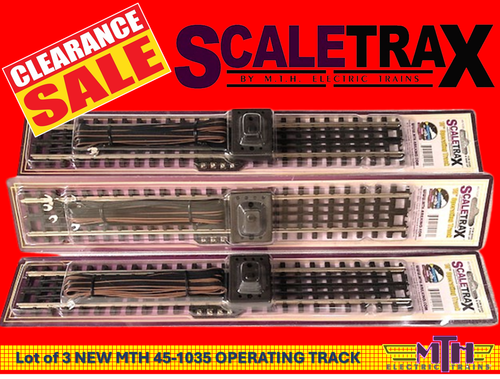 3 MTH 45-1035 O Gauge ScaleTrax 15 In. Uncoupling Tracks THREE (3) FOR ...