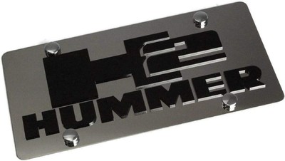 H2 Hummer Stainless Steel License Plate with Black Logo | eBay
