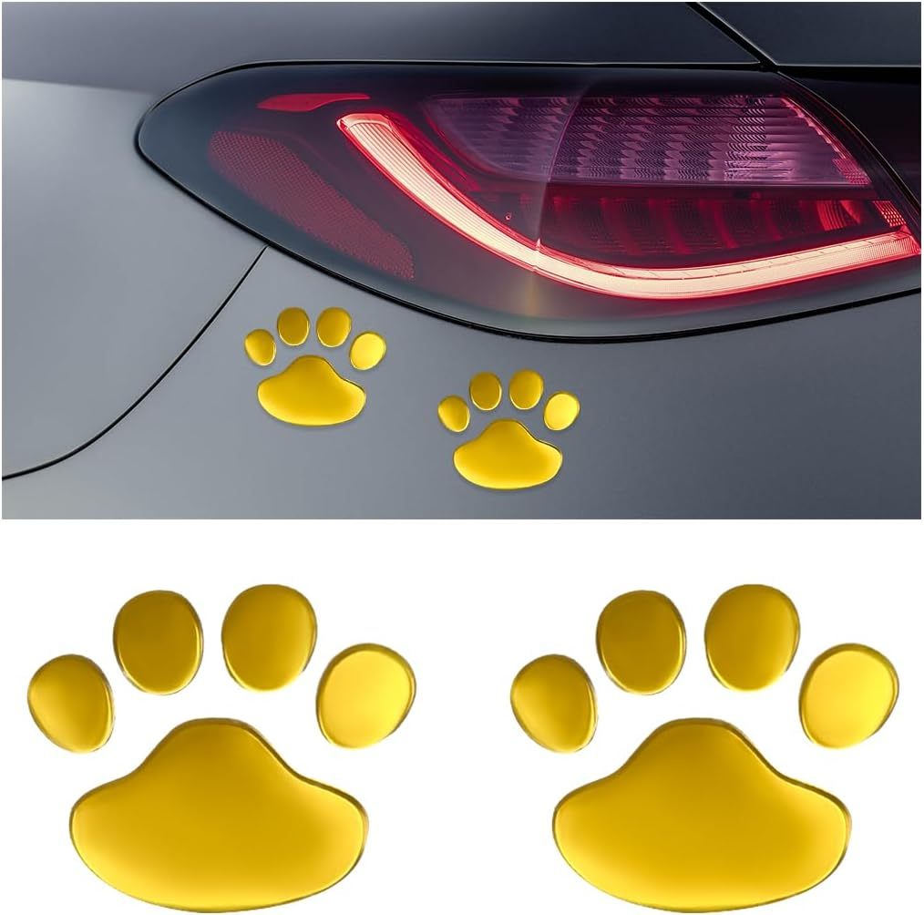 Demon Hunter Stickers Povtii 2 PCS 3D Dog Paw Footprint Sticker ...