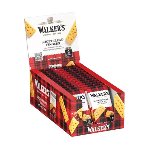 Walker’s Pure Butter Shortbread Fingers - 2-Count Snack Packs Pack of ...