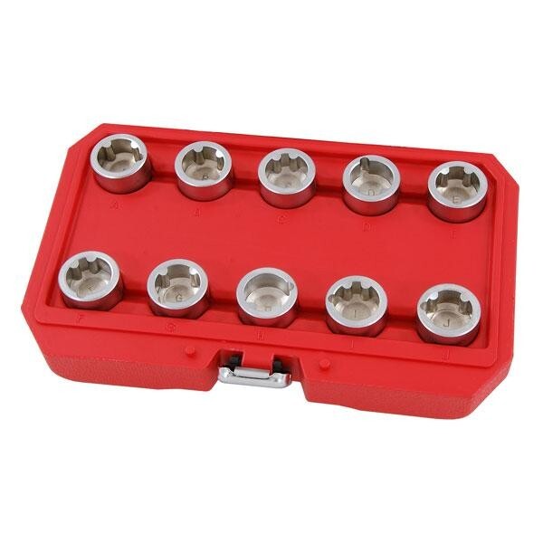 10pc LAND ROVER LOCKING WHEEL NUT KEY MASTER SET TAMPER PROOF HEX DR ...